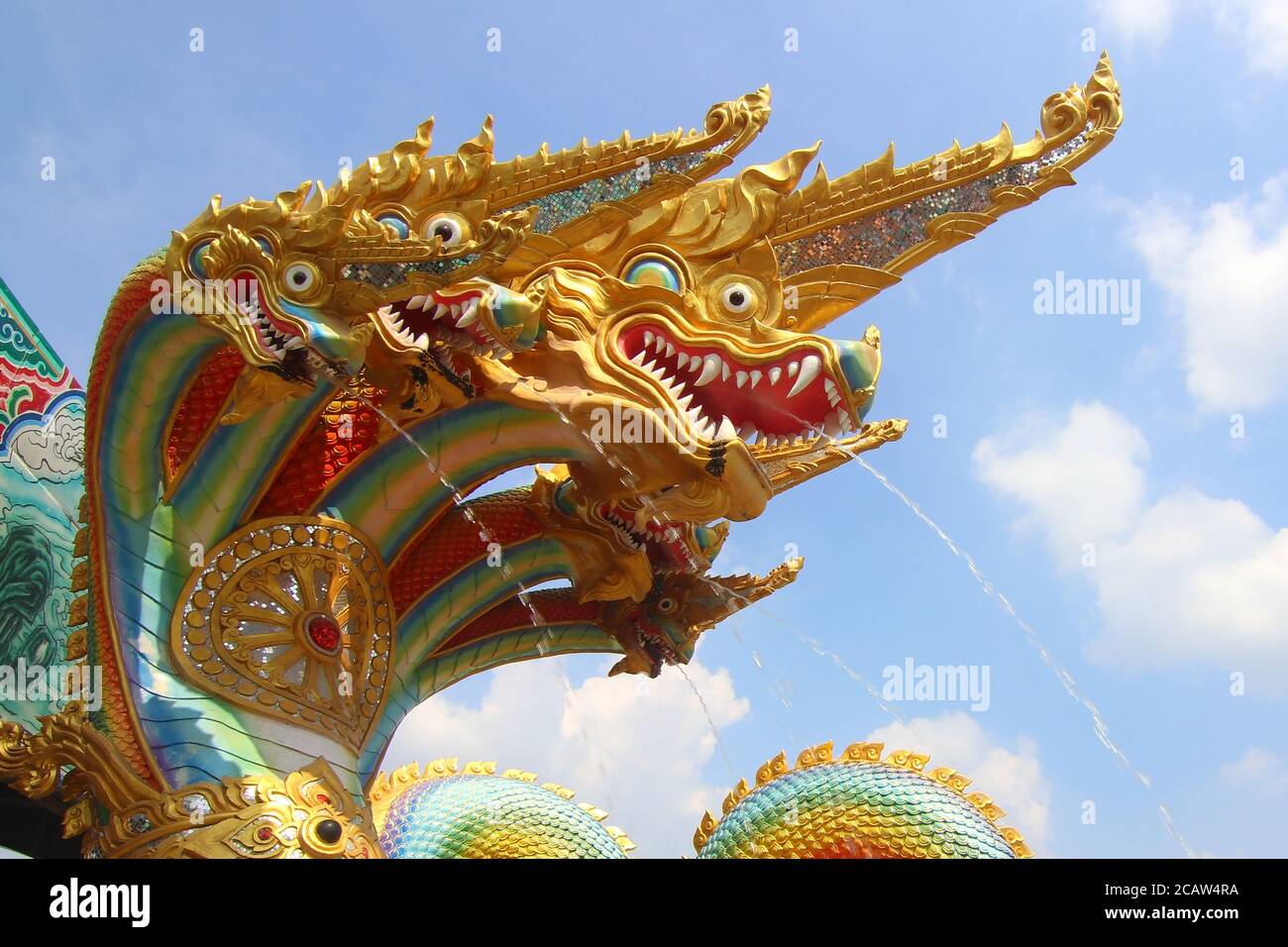 serpent or big snake statue with beautiful sky background Stock Photo ...
