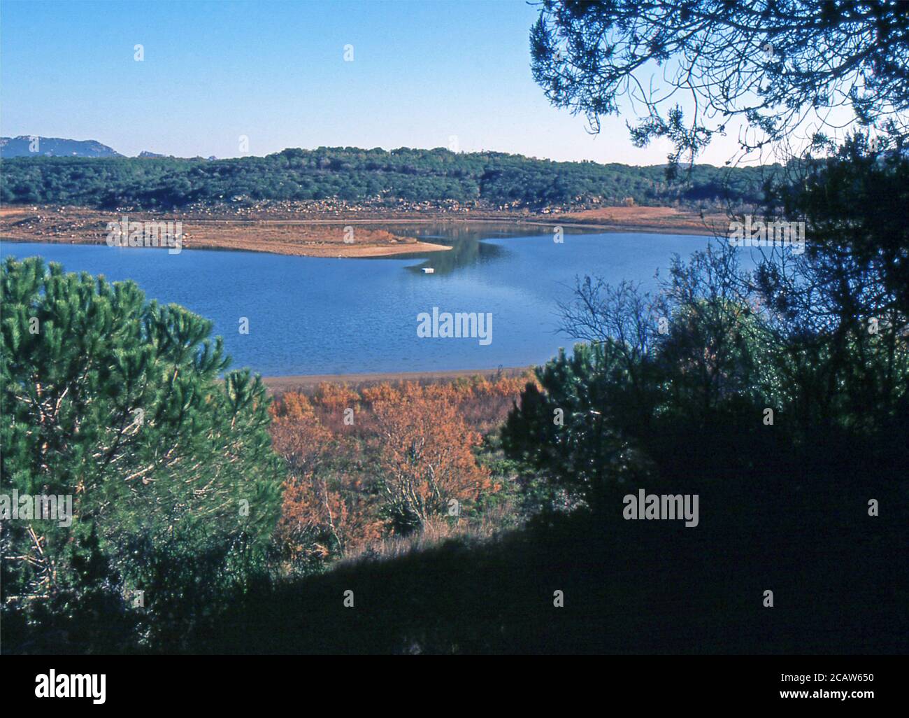 The Baratz Lake, near Sassari, Sardinia, Italy (scanned from Fujichrome ...