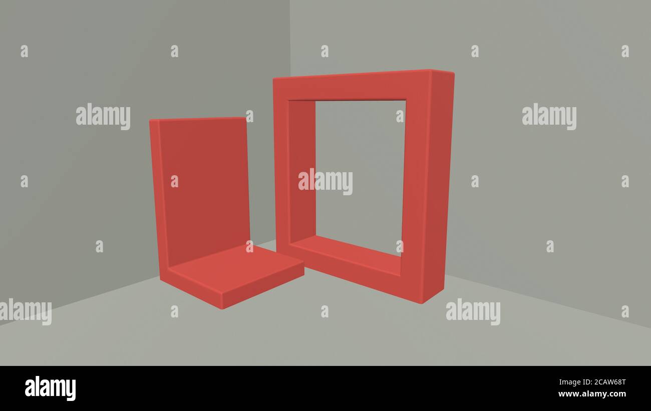 Blank cube geometric 3d shape hi-res stock photography and images - Alamy