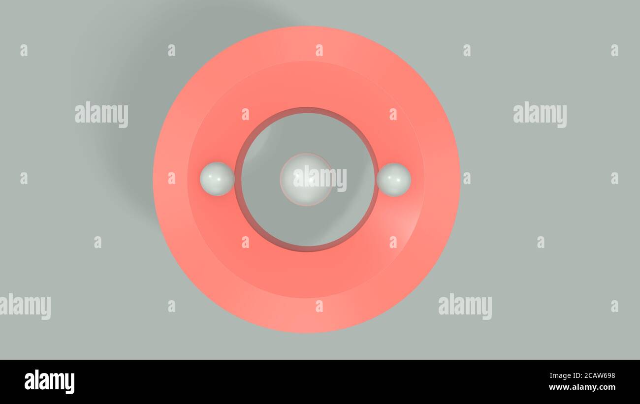 3d render Abstract multi-colored objects on gray background Stock Photo ...