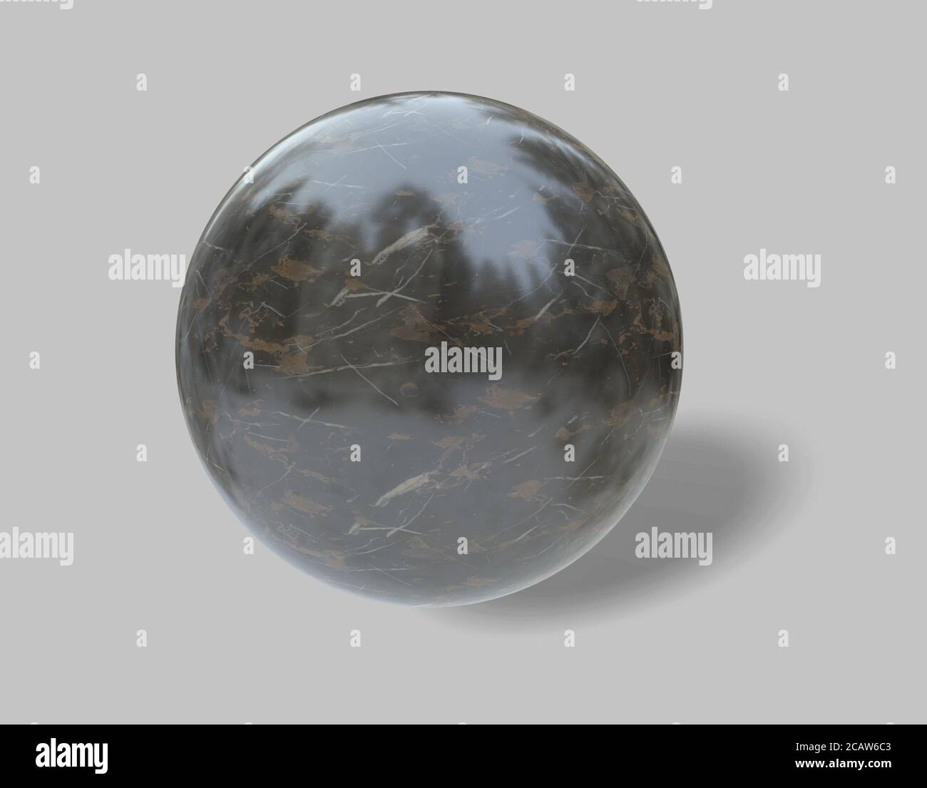 3d render marble Sphere isolated on white background Stock Photo - Alamy