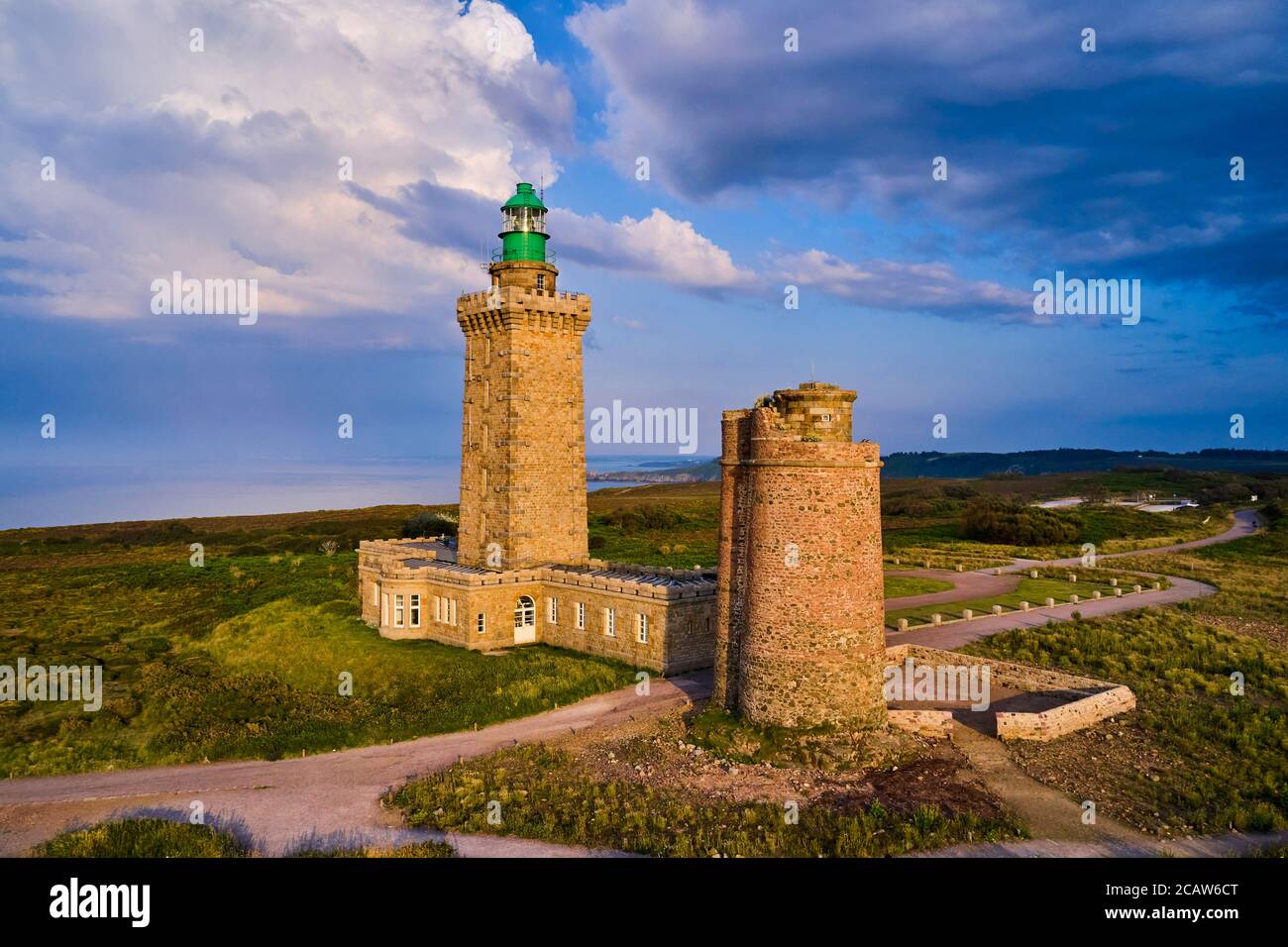 France, Brittany, Cotes d'Armor (22), Cap Frehel lighthouse Stock Photo ...