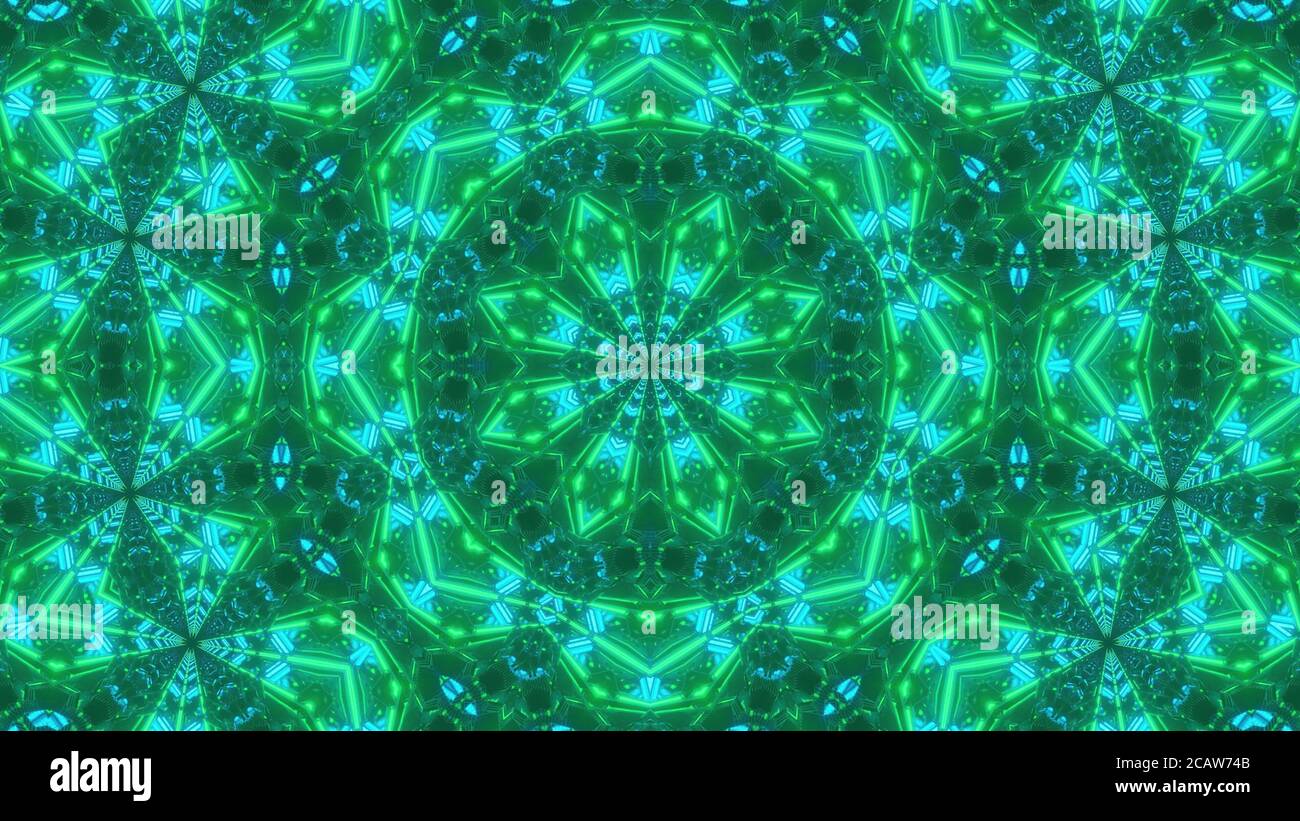 3D rendering of trippy cool circular illustration for background or ...