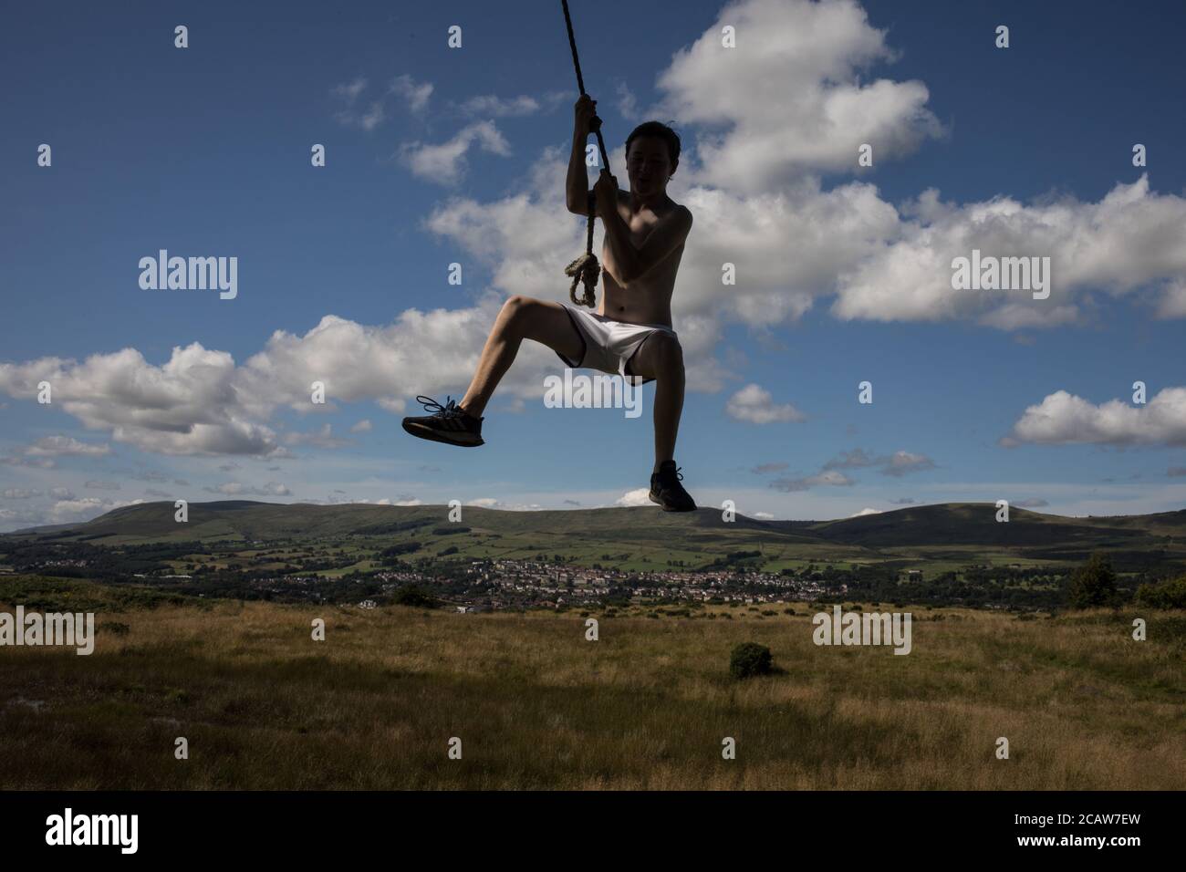 Croy Hill fort area of the Roman-era Antonine Wall, on Croy HIll ...