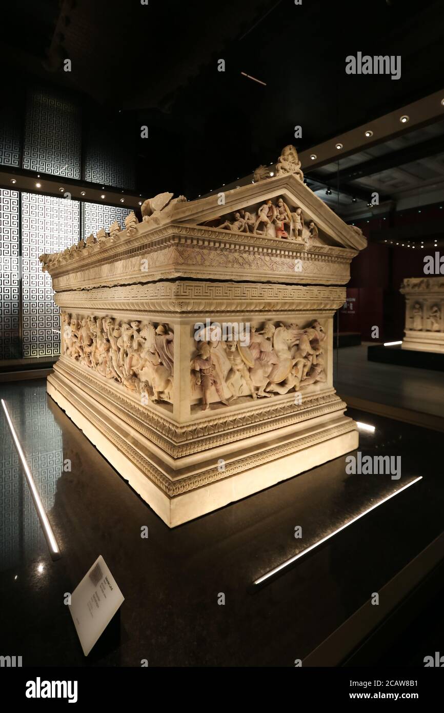 Alexander Sarcophagus in Istanbul Archaeological Museums, Istanbul City ...