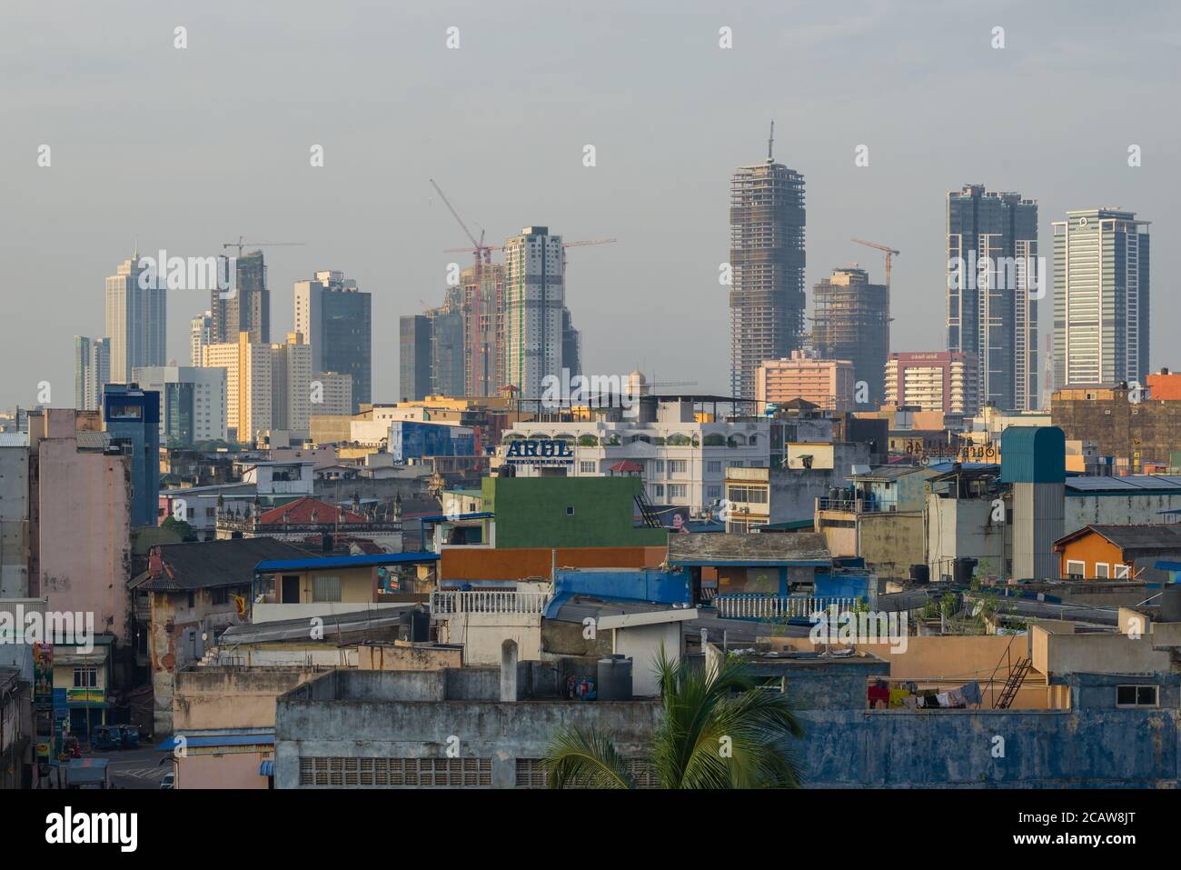 COLOMBO, SRI LANKA - FEBRUARY 22, 2020: Morning landscape of modern ...