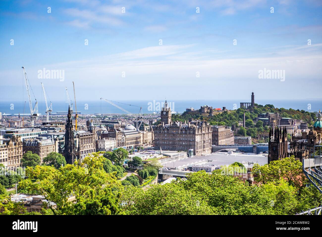Panorama view of city Edinburgh skyline Stock Photo - Alamy