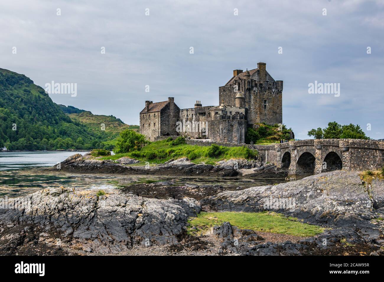 Eilean Donan Castle, a historic landmark in highlands, Scotland Stock ...