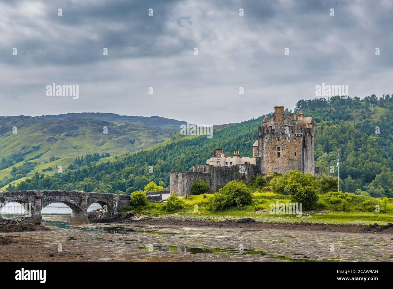 Eilean Donan Castle, a historic landmark in highlands, Scotland Stock ...