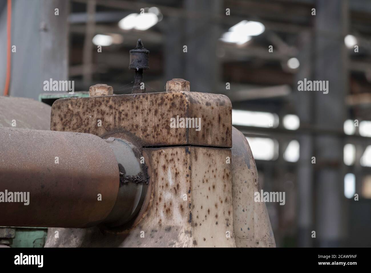 Old heavy machinery parts rusting and decayed but now preserved in ...