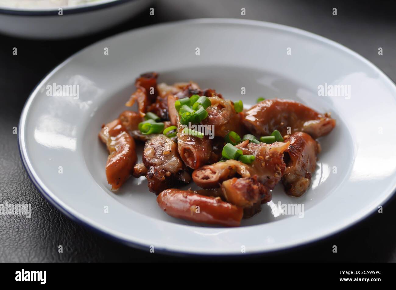 grilled chitterlings or roast chitterlings,Thai food Stock Photo - Alamy