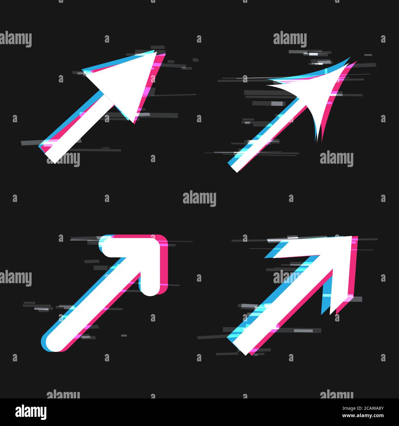 Glitch art concept set Stock Vector Images - Alamy