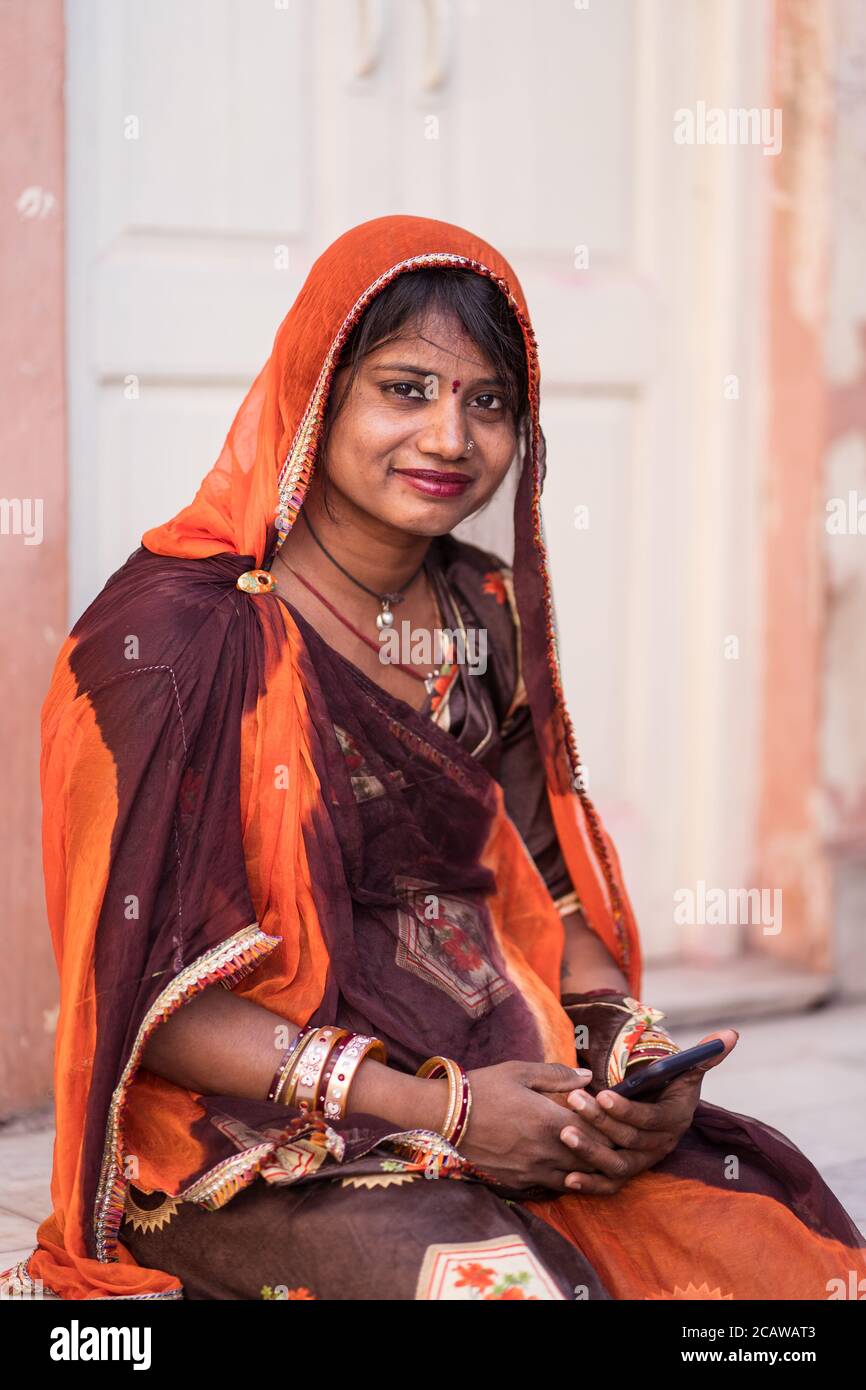 Portrait beautiful rajasthani woman hi-res stock photography and images ...