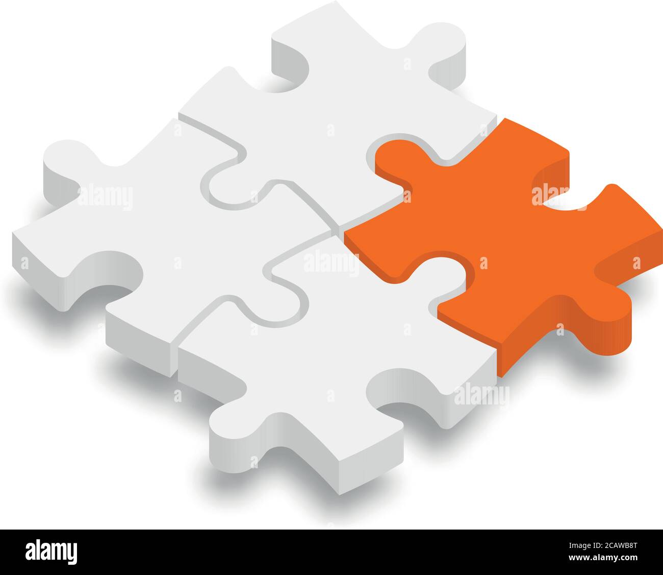 3d Puzzle Piece Vector