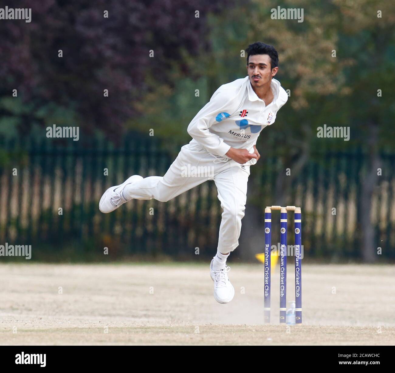 RAINHAM, United Kingdom, AUGUST 08: Haris Latif of Walthamstow CC ...