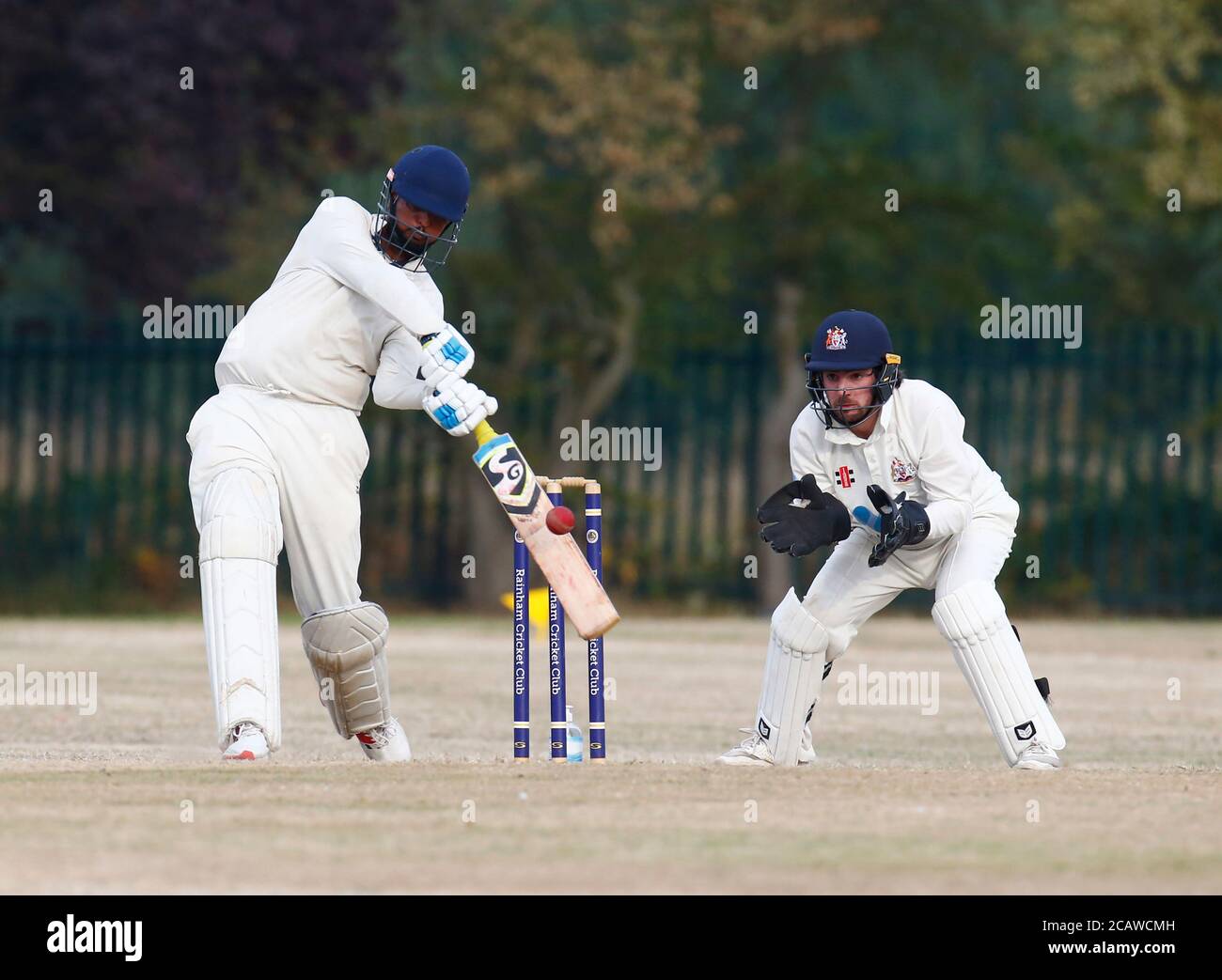 RAINHAM, United Kingdom, AUGUST 08:Biren Patel of Rainham CC during ...