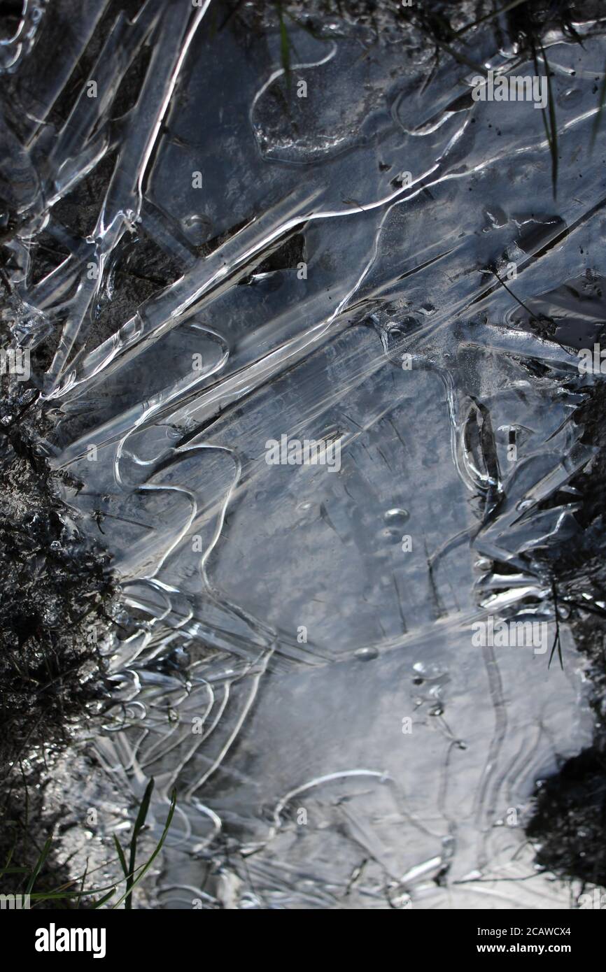 Pattern in Ice Texture Stock Photo - Alamy