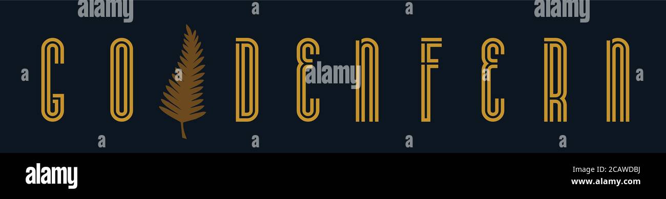 Golden Fern Logo Stock Vector Image & Art - Alamy