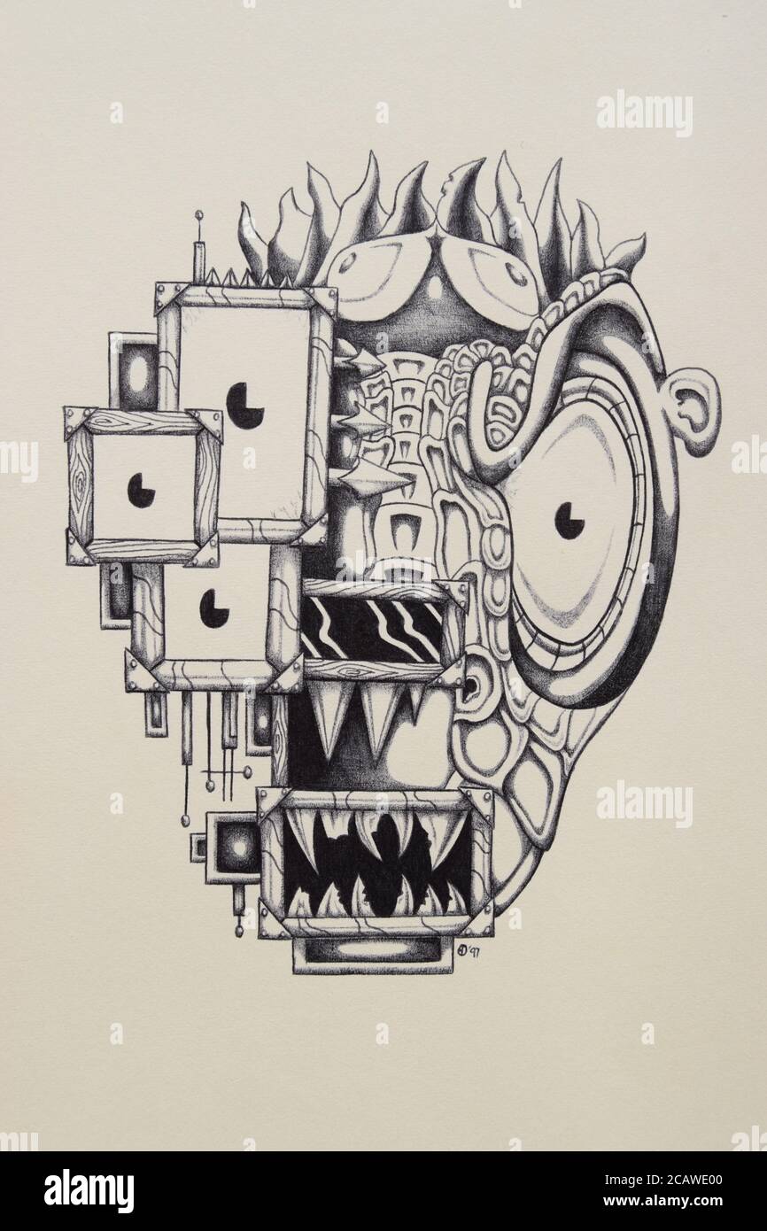 Alien with many eyes Stock Photo - Alamy