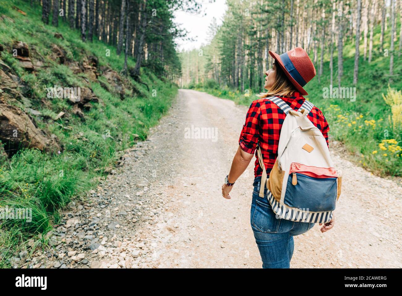 Young female explorer walking on hi-res stock photography and images ...