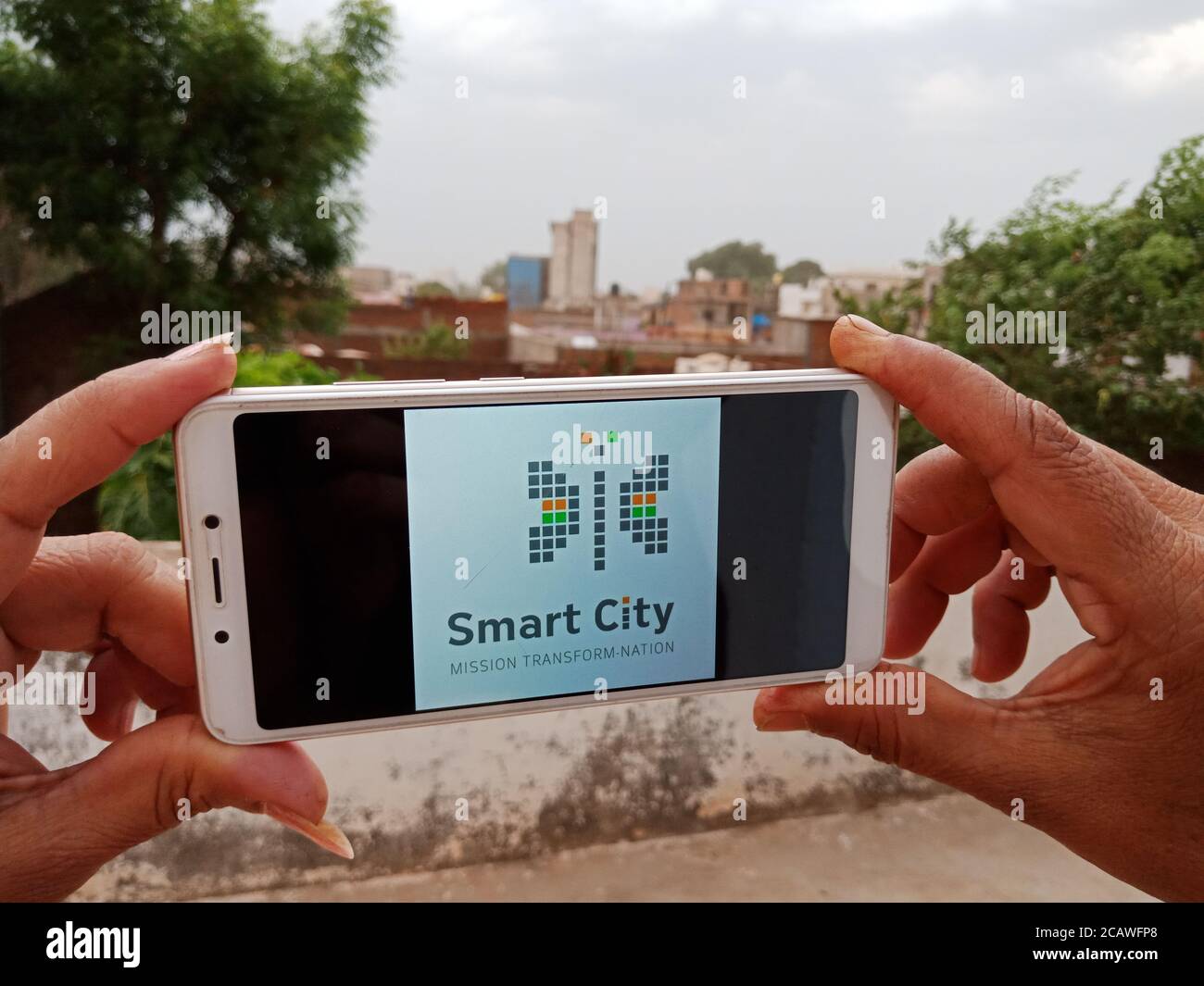 District Katni, Madhya Pradesh, India - 23 May 2020: Smart city ...