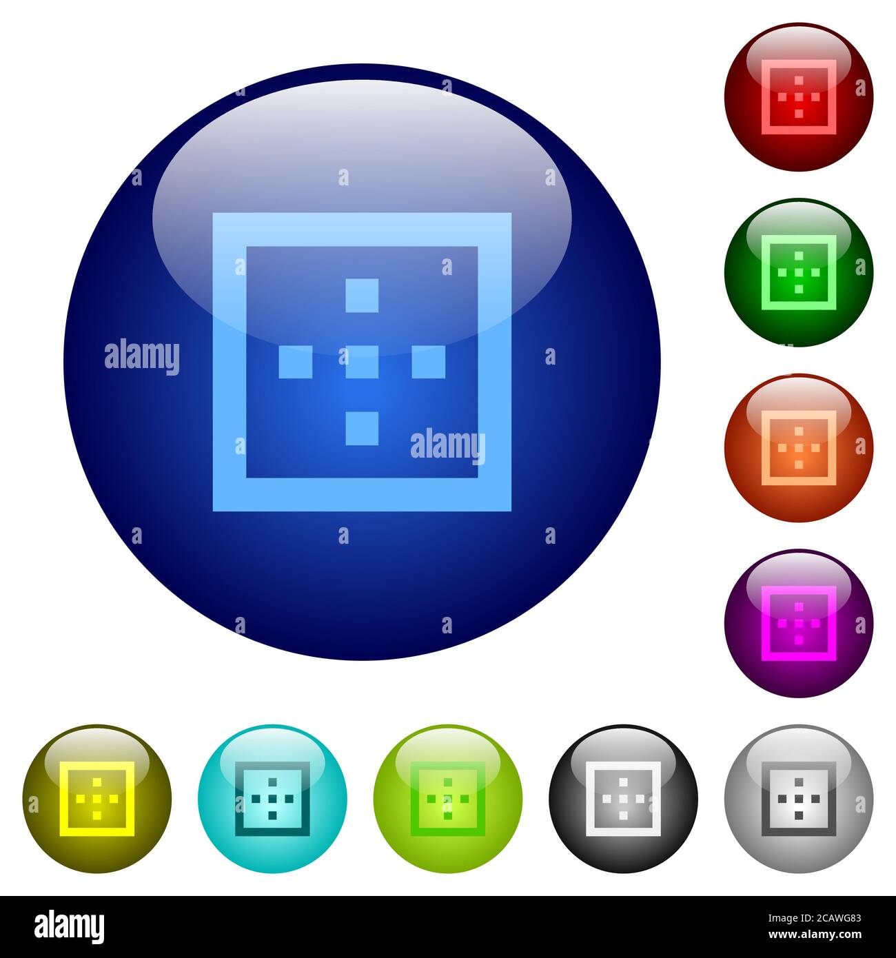 Outer borders icons on round color glass buttons Stock Vector Image & Art - Alamy