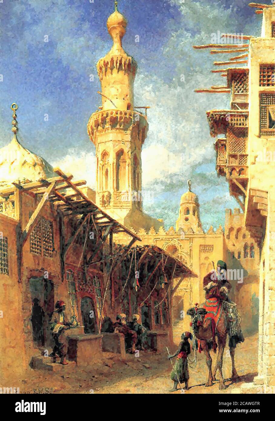 Haag Carl - the Mosque of El-Ghoree Cairo - German School - 19th ...