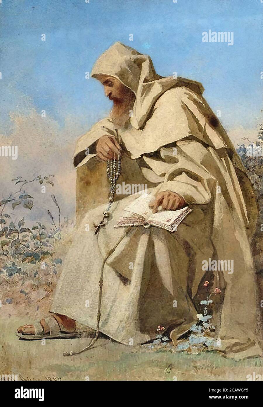 Haag Carl - the Rosary - German School - 19th Century Stock Photo - Alamy