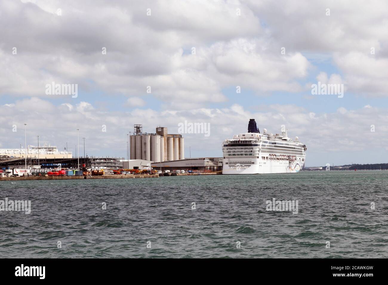 Norwegian Star Cruise liner docked at QE2 Cruise terminal unable to ...