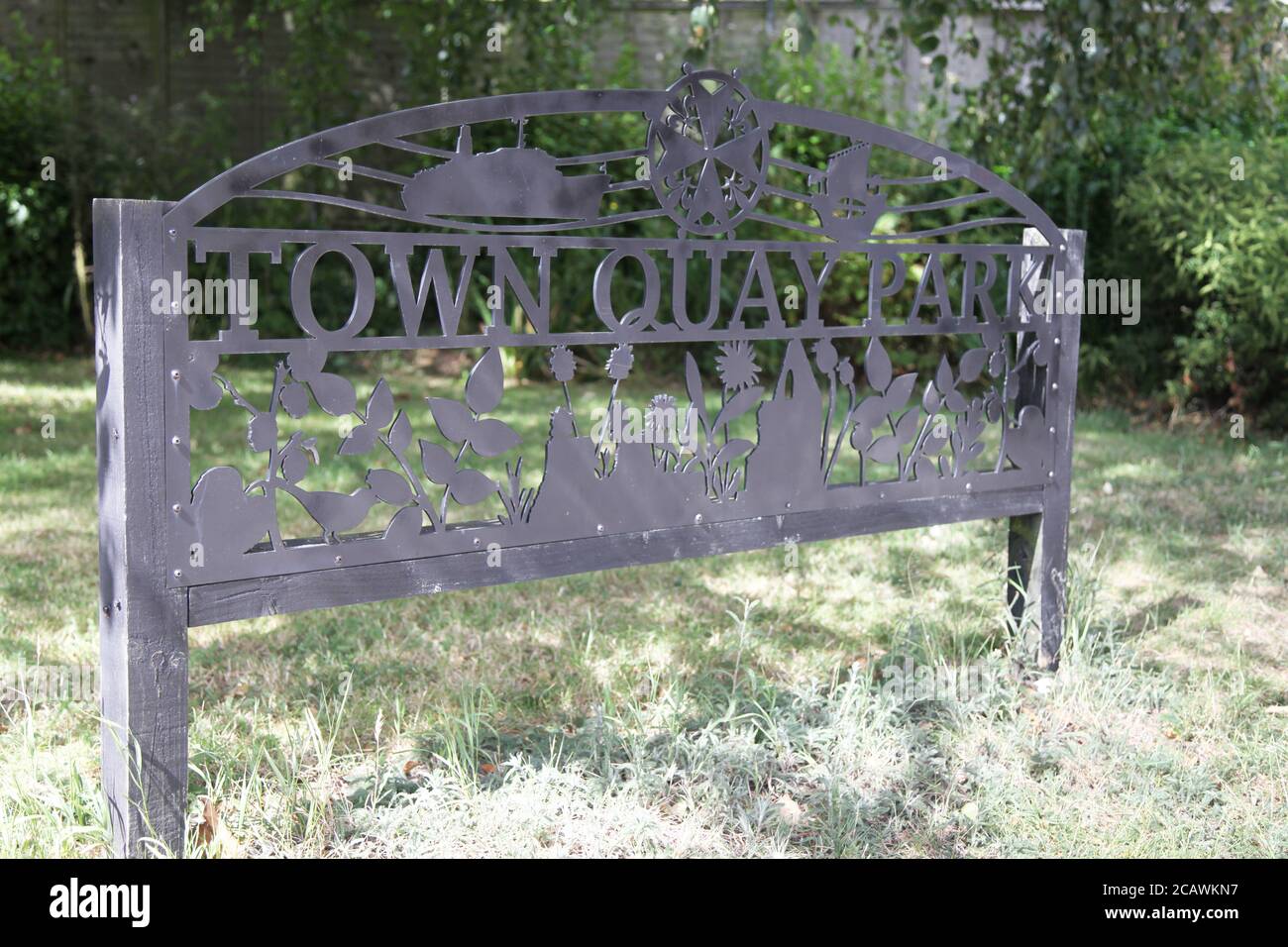 Town quay park metal sign hi-res stock photography and images - Alamy