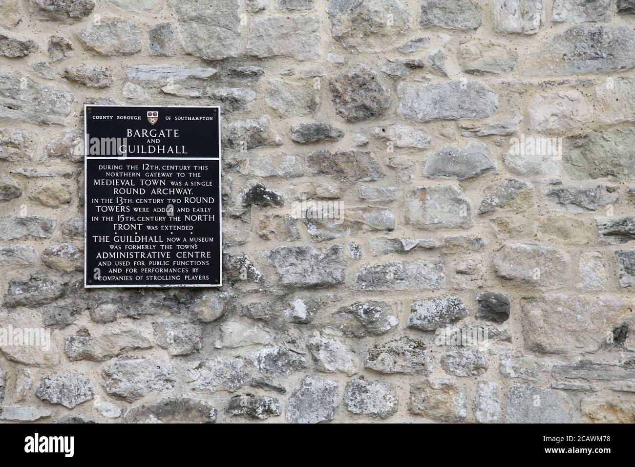 Bargate and Guildhall Plaque, Bargate Quarter, High Street, Southampton ...