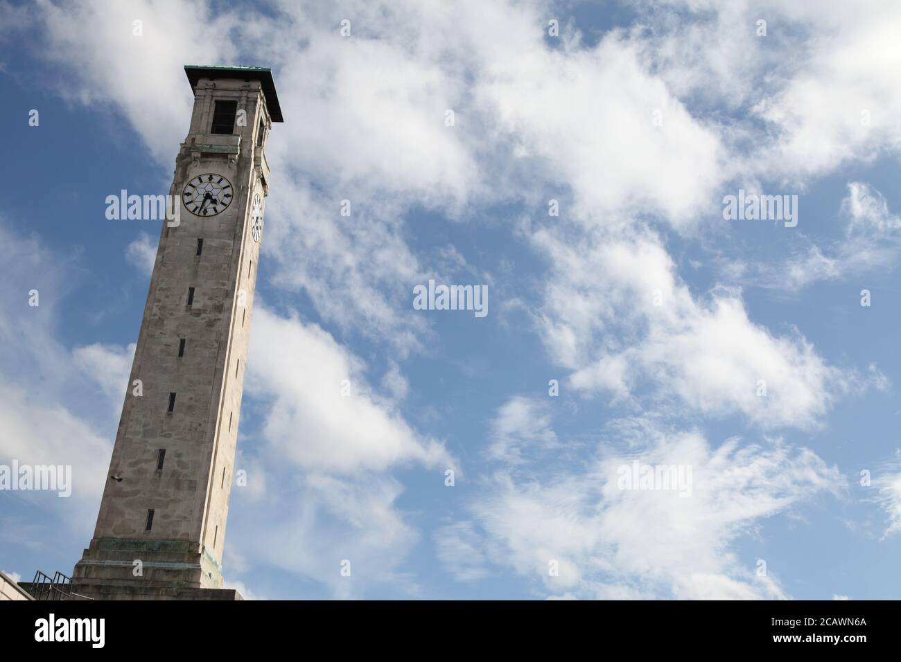 Kimber's Tower, a Stone clock tower at Southampton Civic Centre ...