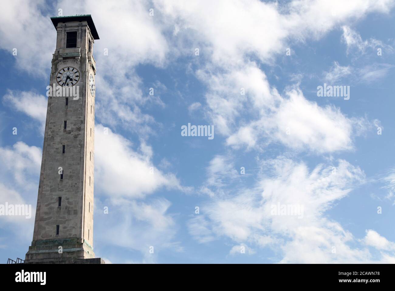 Kimber's Tower, a Stone clock tower at Southampton Civic Centre ...