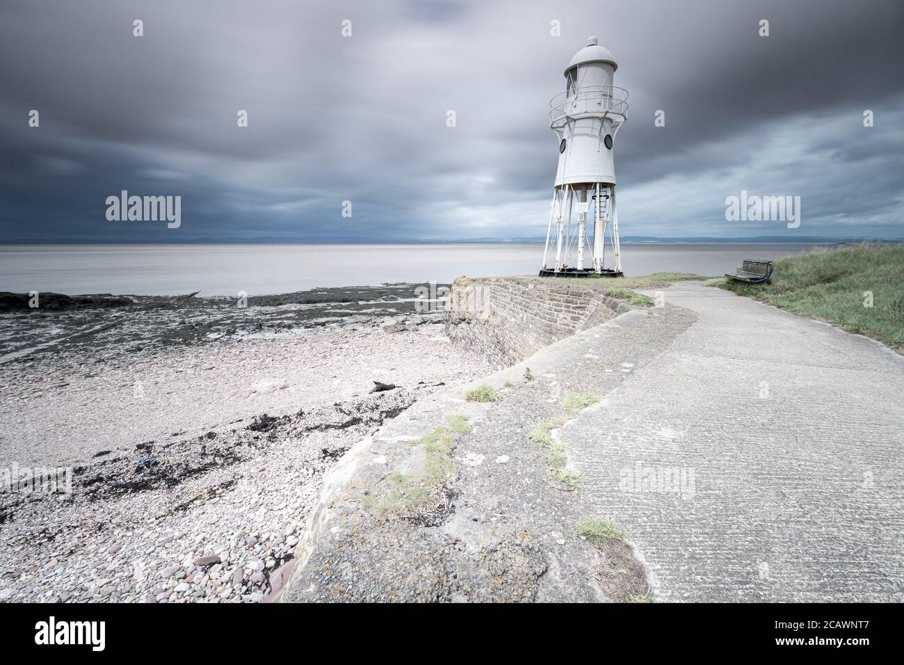 Black Nore Lighthouse, Portishead, England, on the River Severn Stock ...