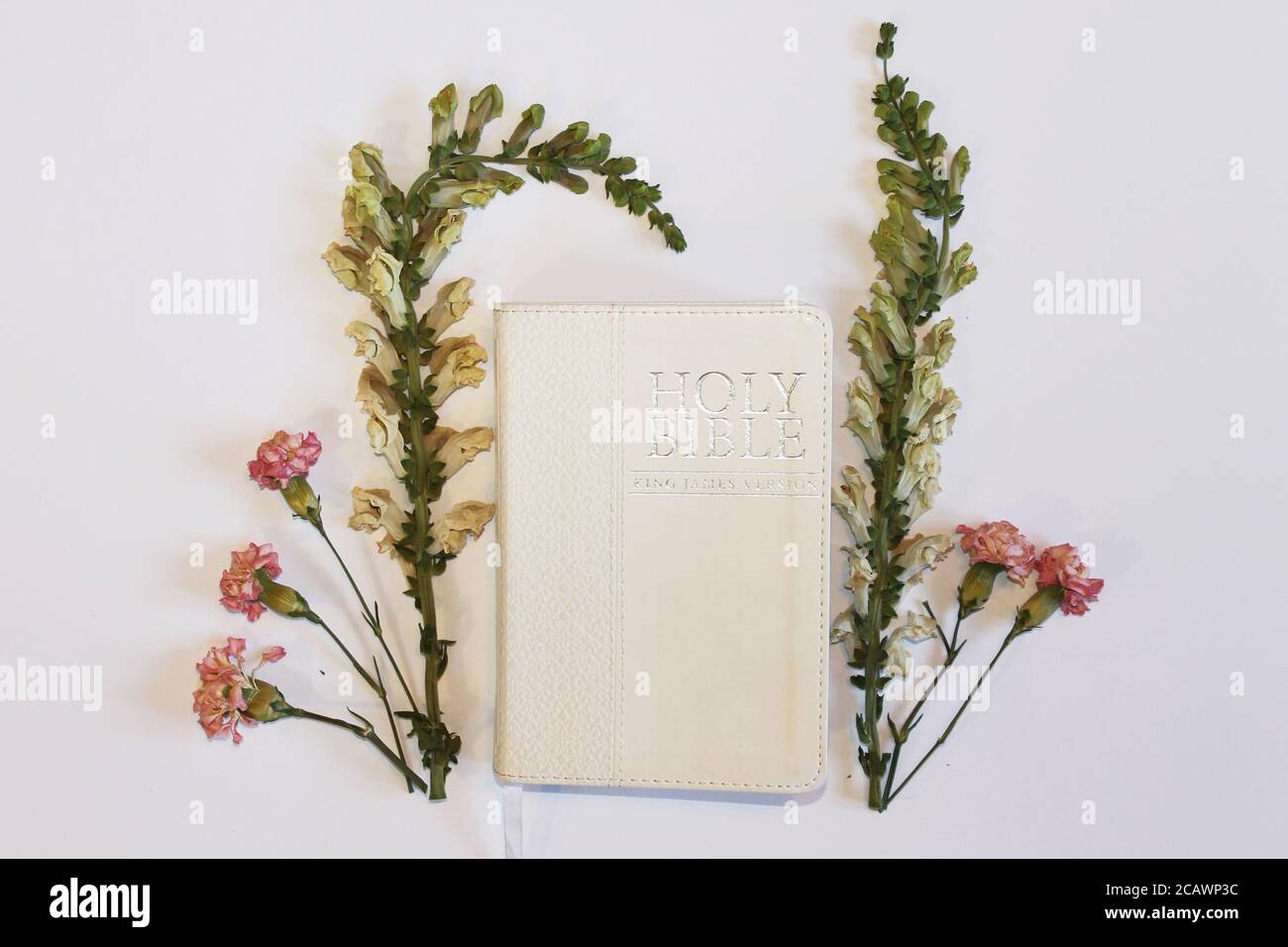 White bible flowers hi-res stock photography and images - Alamy