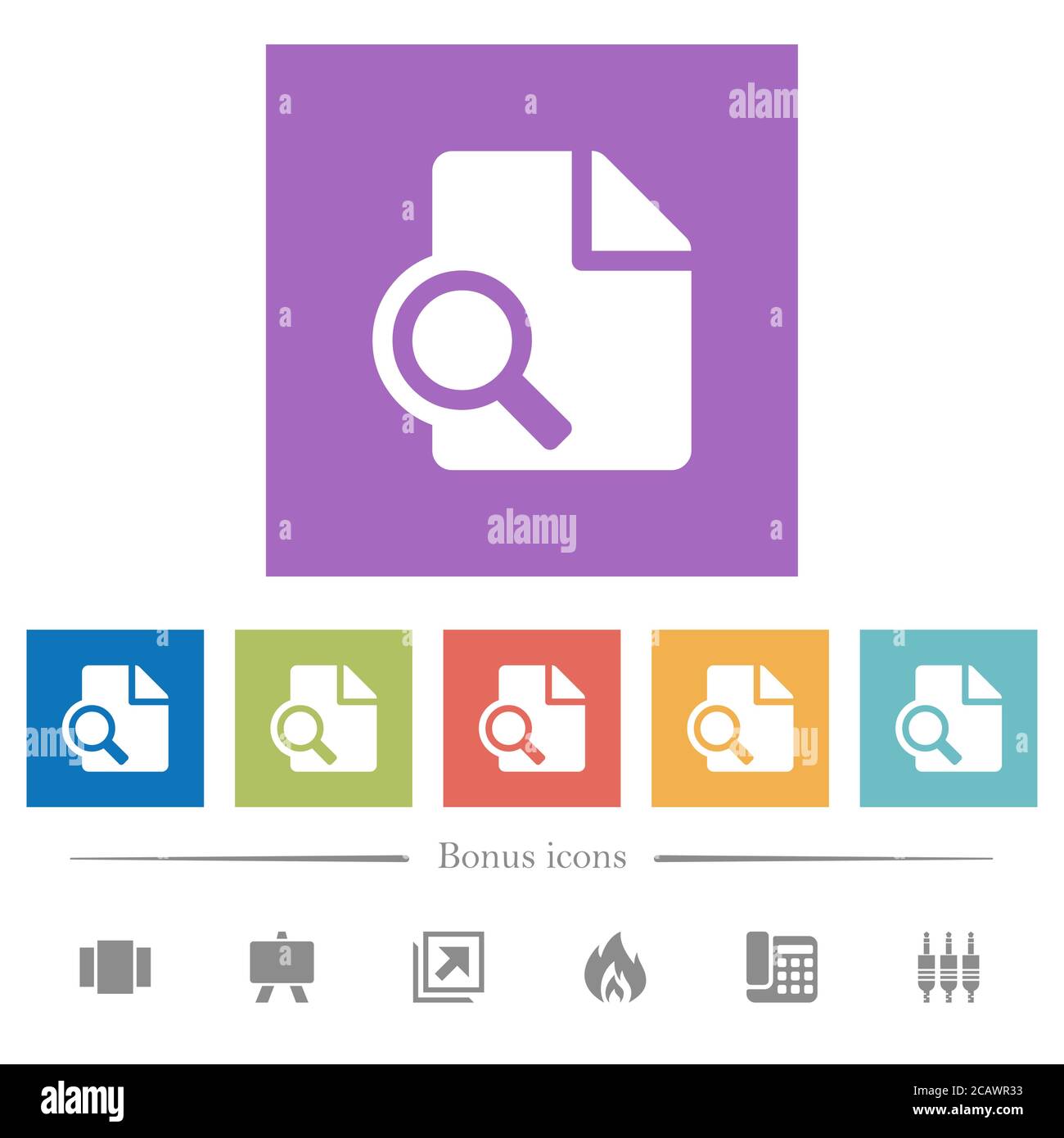 Preview flat white icons in square backgrounds. 6 bonus icons included ...
