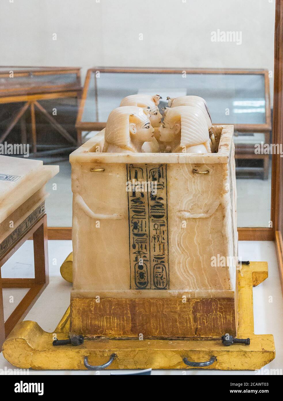 Egypt, Cairo, Tutankhamon alabaster, from his tomb in Luxor : Canopic ...