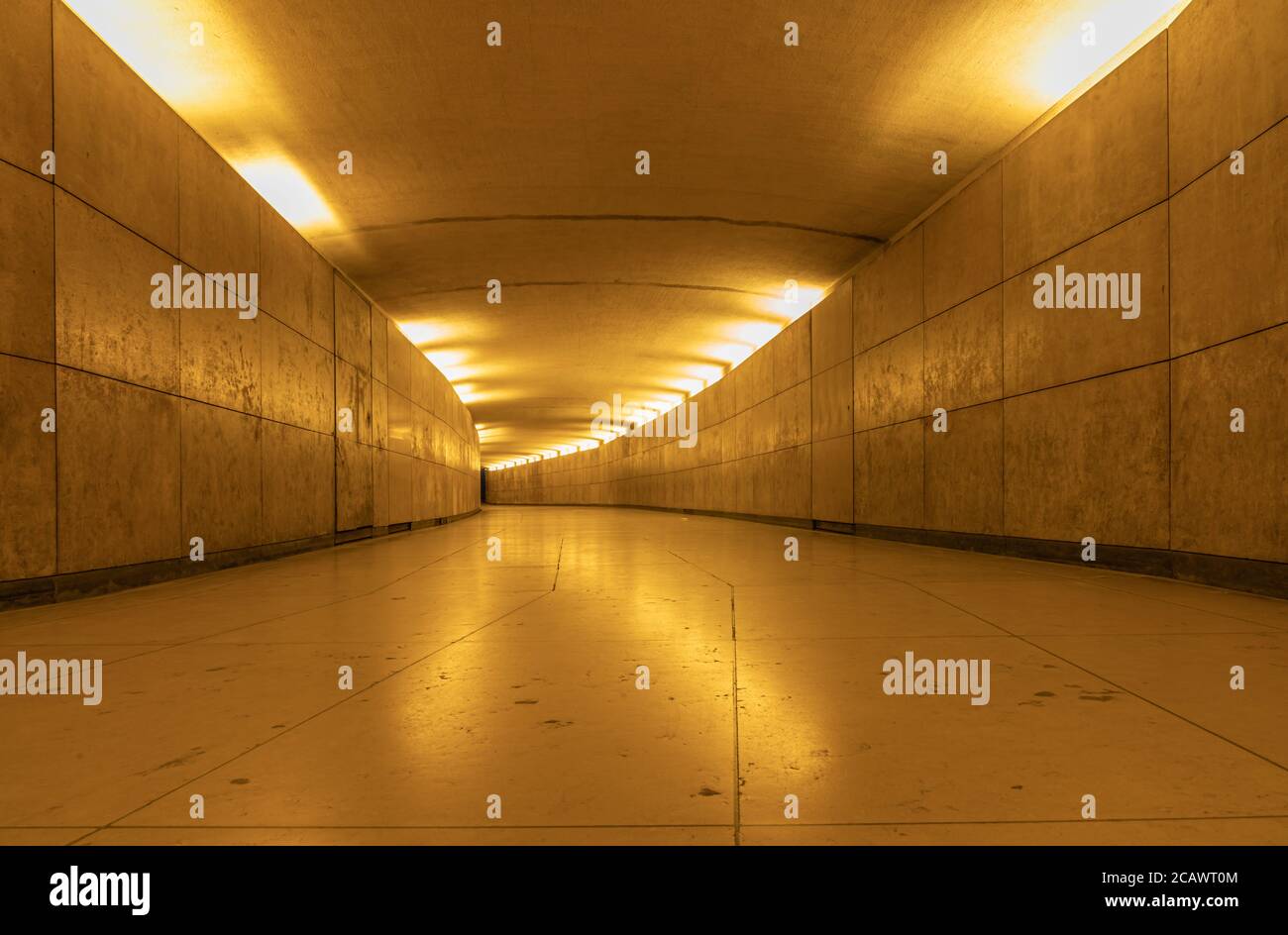 Paris, France - 07 24 2020: Corridor leading to The Triumphal arch ...