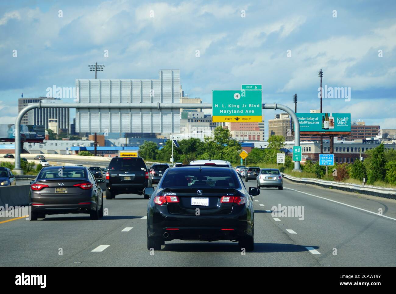 Wilmington, Delaware, U.S.A - August 4, 2020 - The traffic on ...