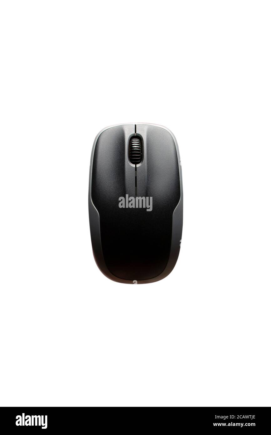 above view of computer mouse on white background Stock Photo - Alamy