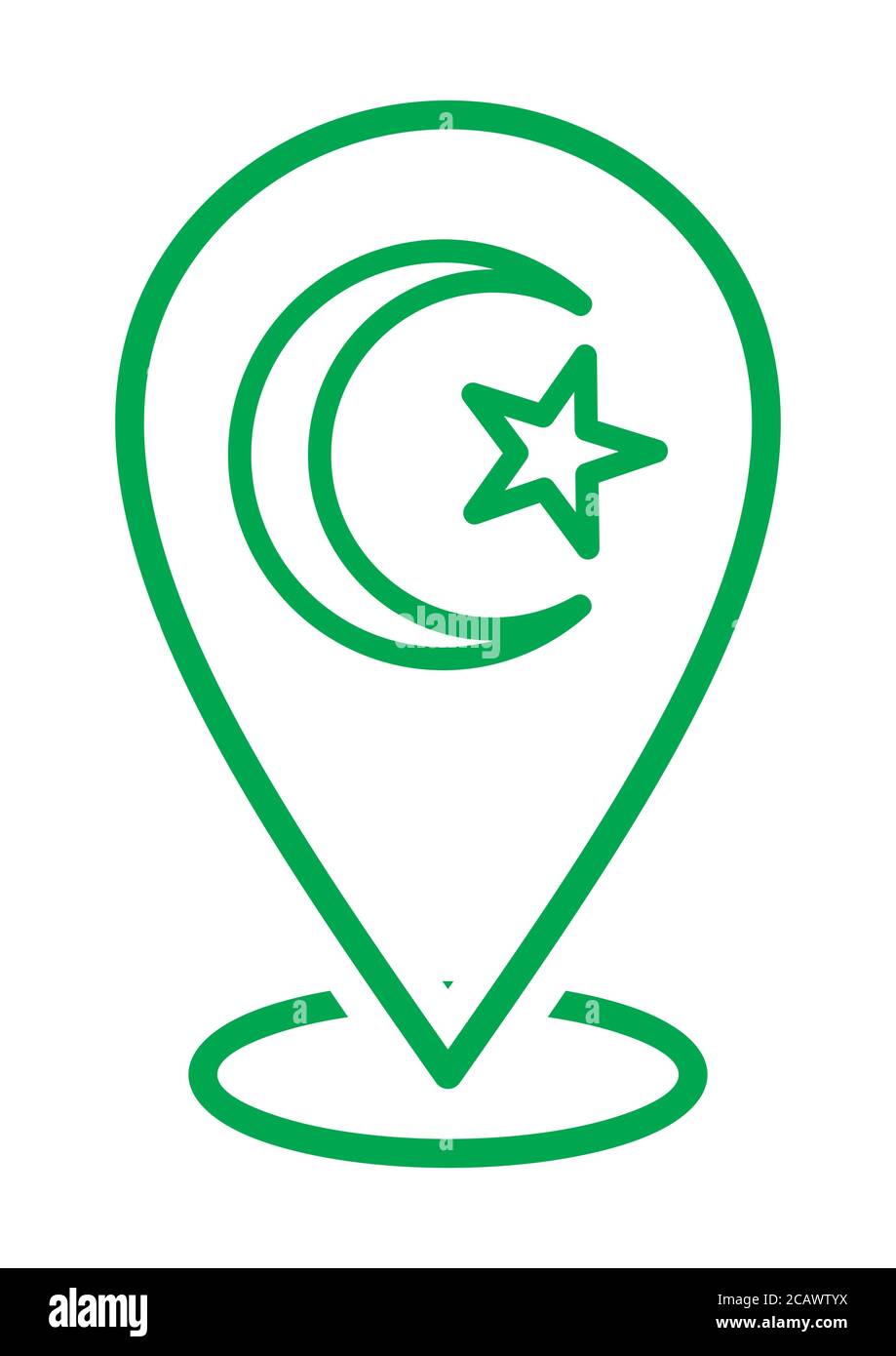 Moon and star icon logo. Islamic sign symbol. Muslim pray. Ramadan ...