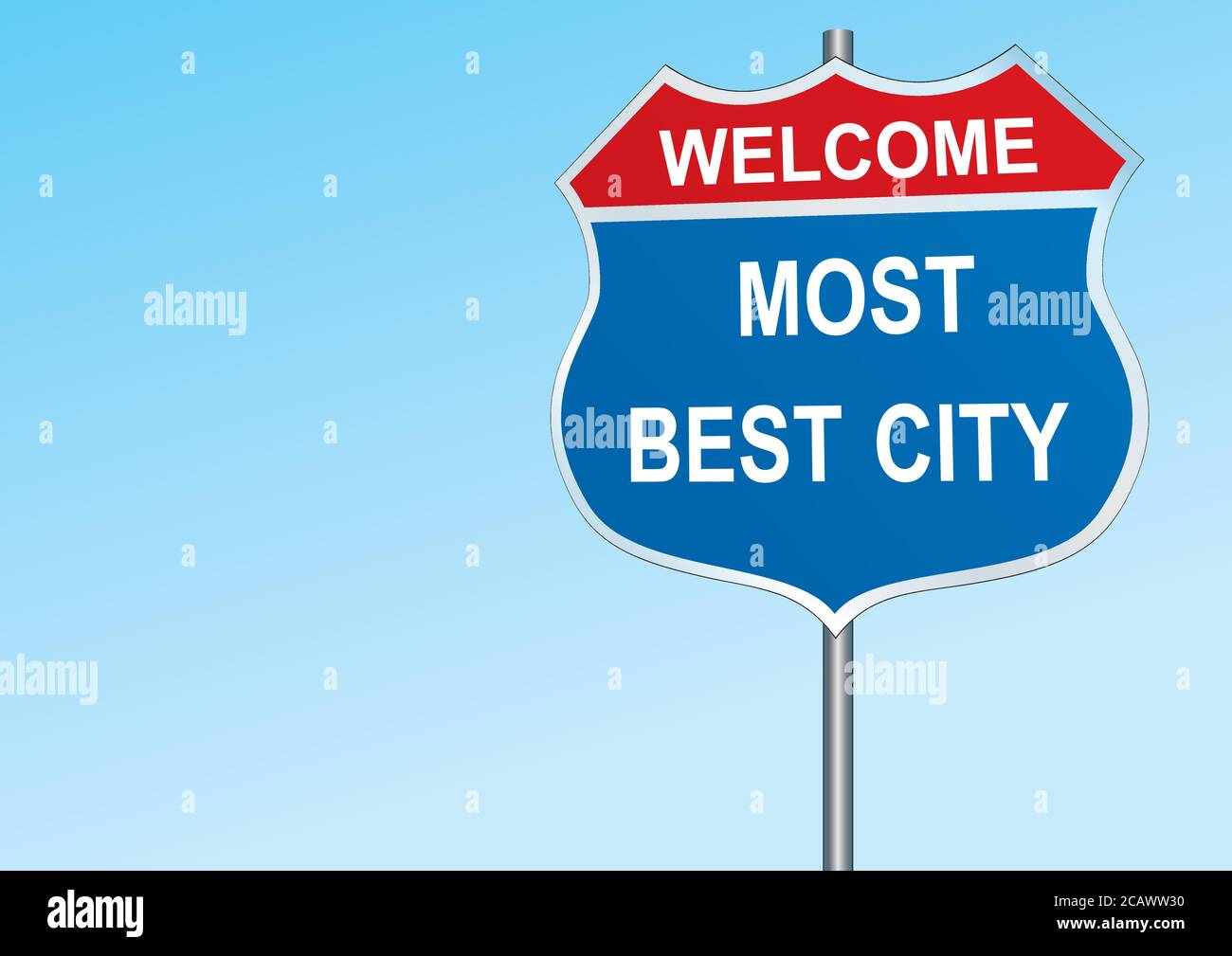 road sign welcome to the best city Stock Vector Image & Art - Alamy