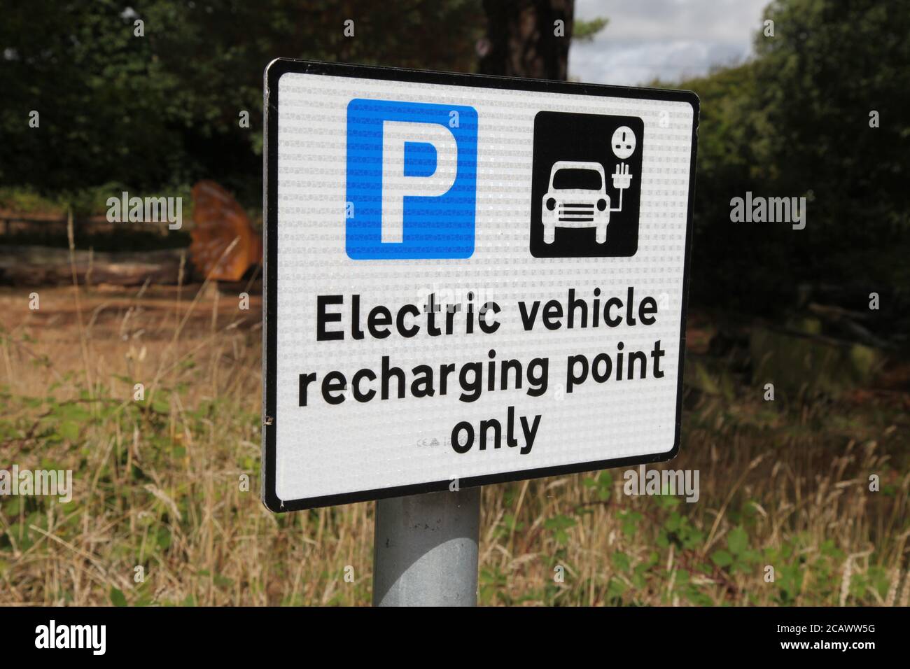 Electric Vehicle EV car charging points at Lepe Country Park, New ...