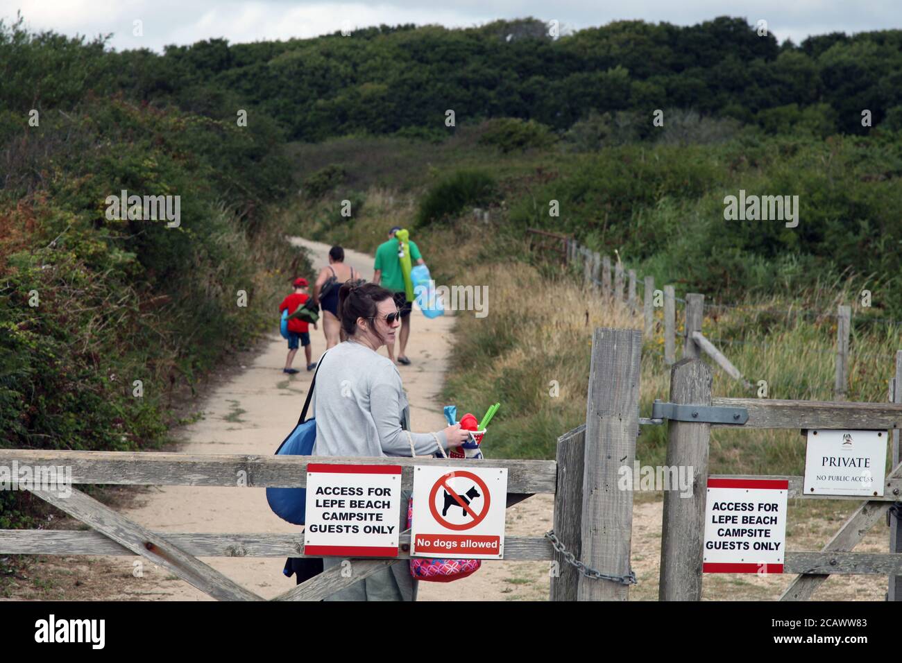 Lepe beach camping hi-res stock photography and images - Alamy