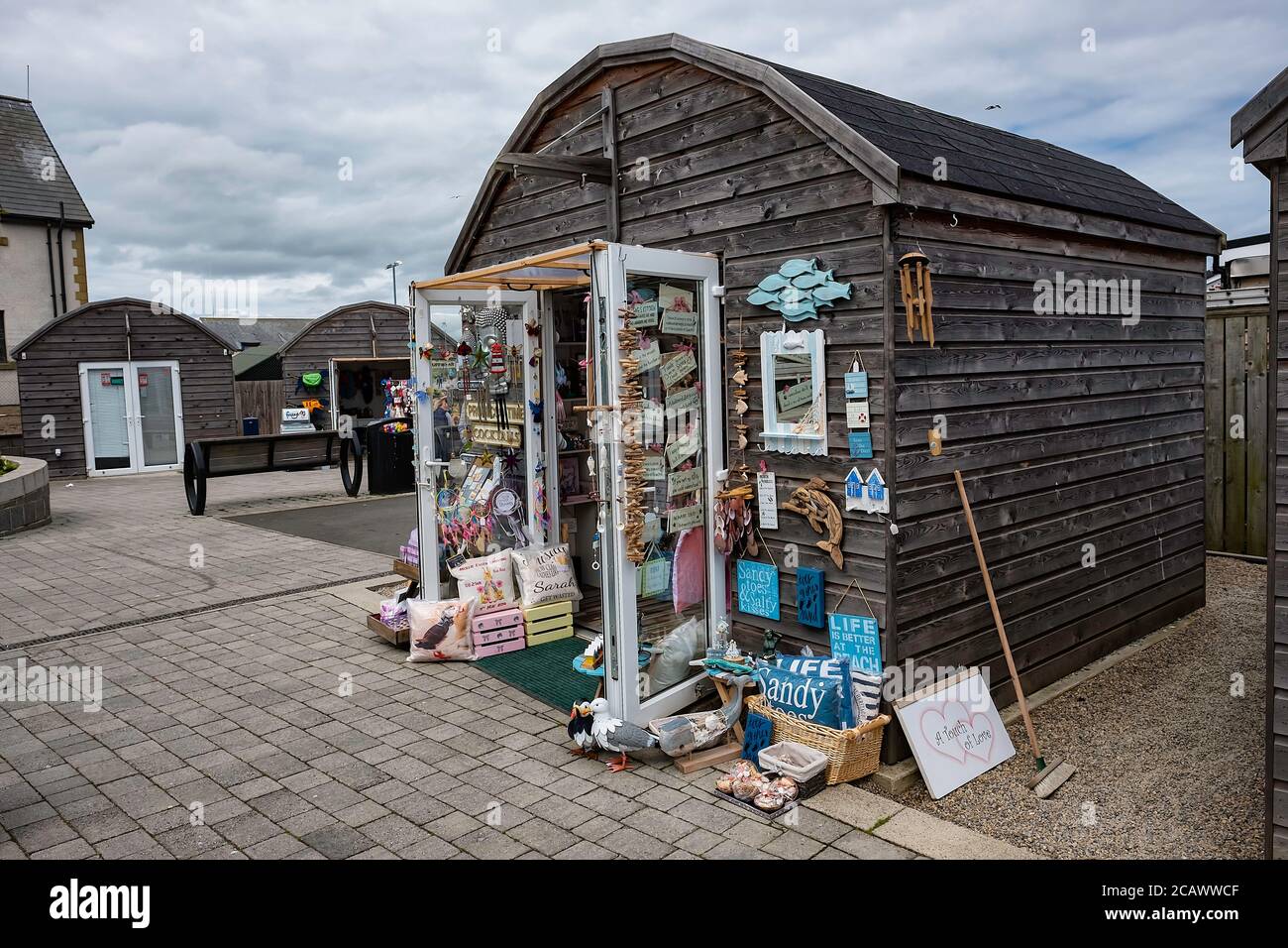 Cabin shops and boutiques at the Harbour Village of Amble ...