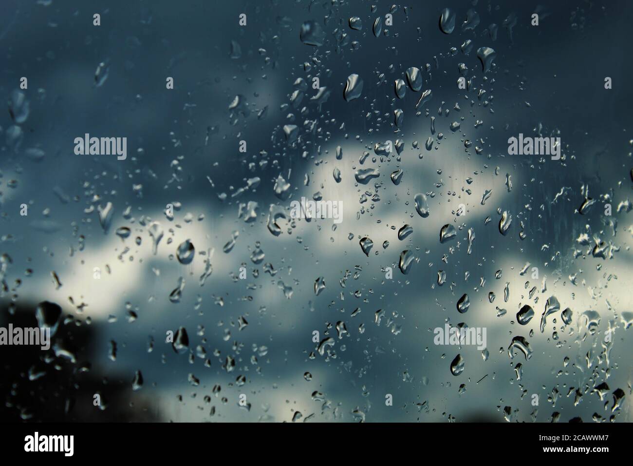 Raindrops on the Window in Summer in Car Stock Photo - Alamy