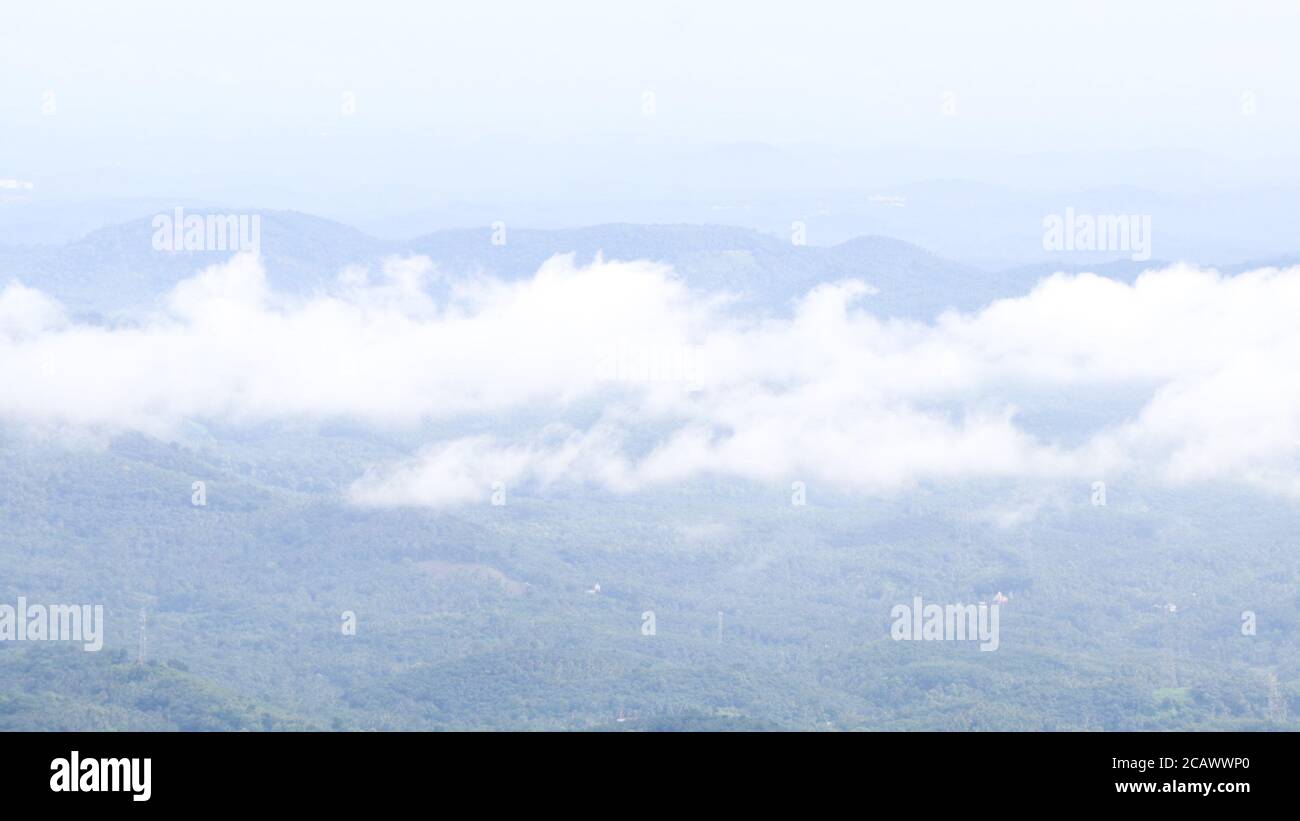 A panoramic view of the valley from the Wayanad ghats. Kerala Stock ...