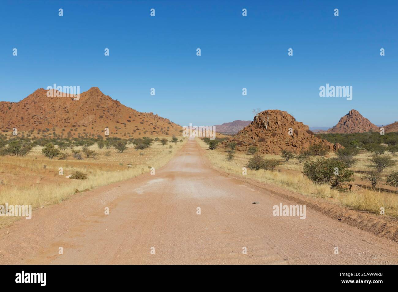 The scenic road C35 in the desert of Damaraland, Namibia Stock Photo ...