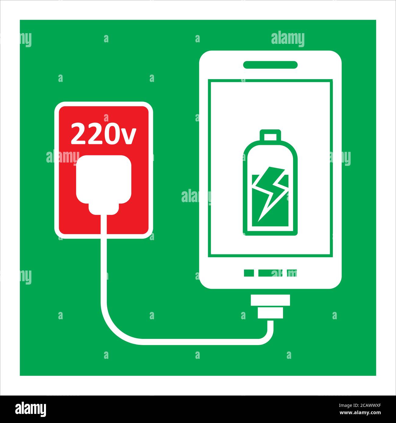 vector sign Charging phone Stock Vector Image & Art - Alamy