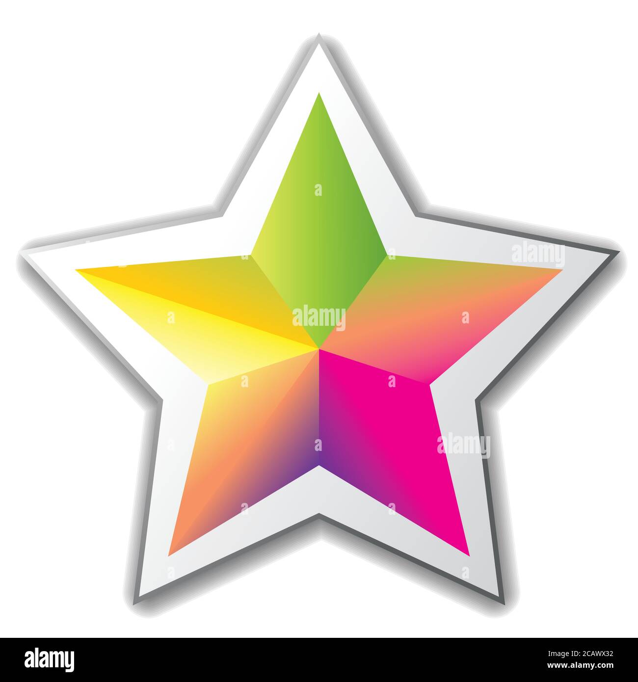 bright multicolored five-pointed star. Vector image Stock Vector Image ...